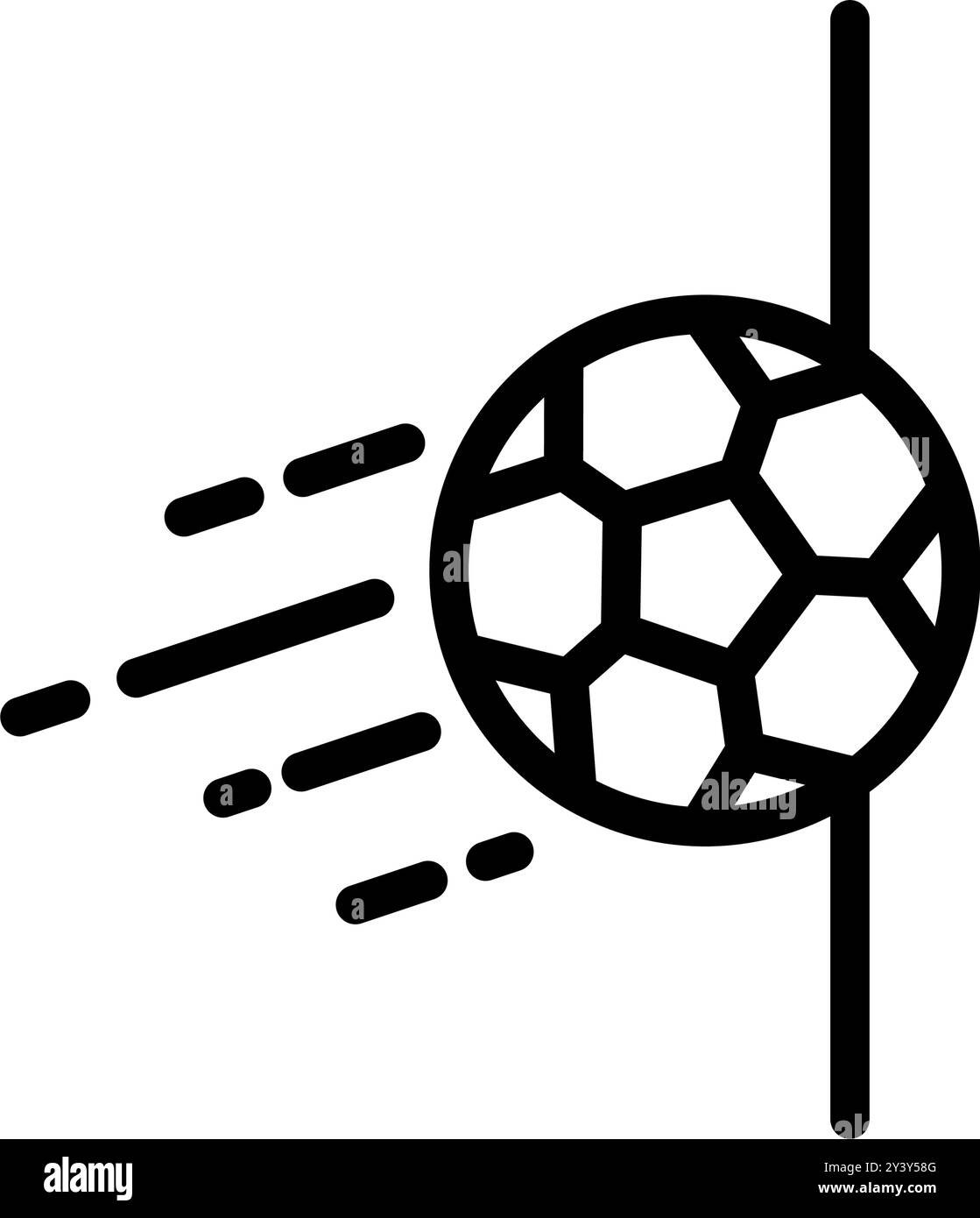 icon Line ball cross the line. Football, sport, strategy. Editable file ...