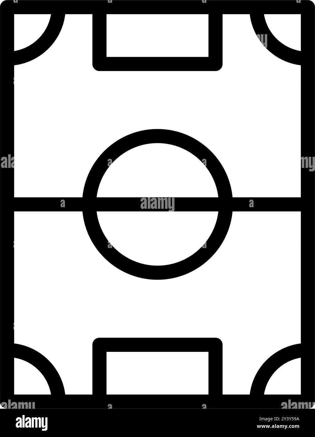 icon Line Soccer field.Football, sport, strategy. Editable file Stock ...