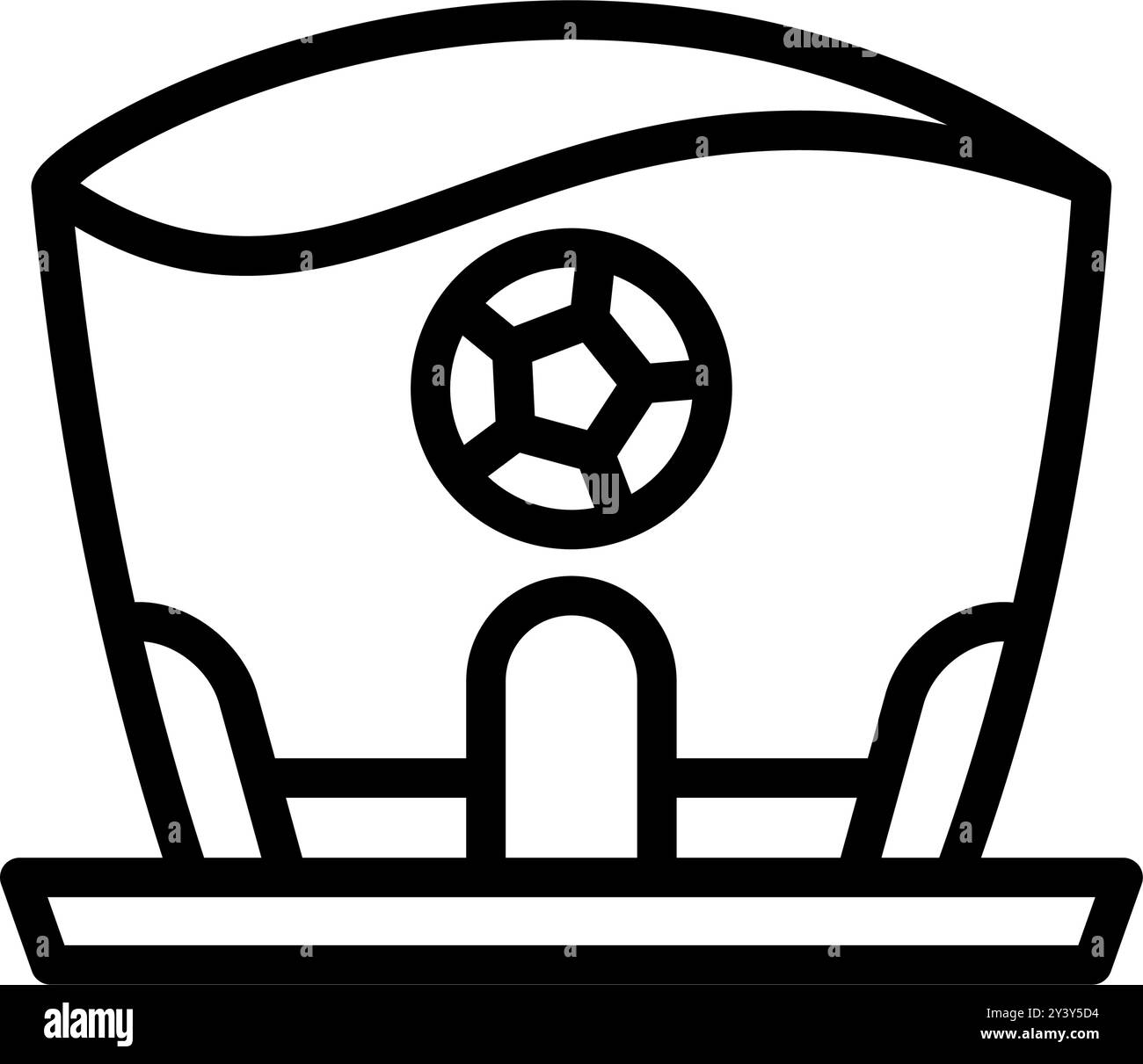 icon Line soccer stadium.Football, sport, strategy. Editable file Stock ...