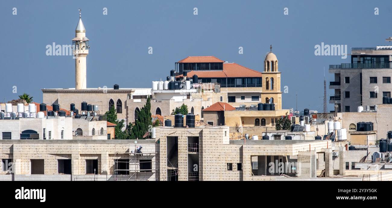 Panorama the skyline of Ramallah, capital city of Palestine Stock Photo ...