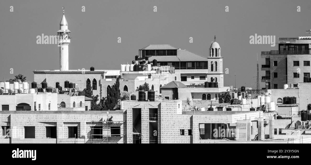 Panorama the skyline of Ramallah, capital city of Palestine Stock Photo ...