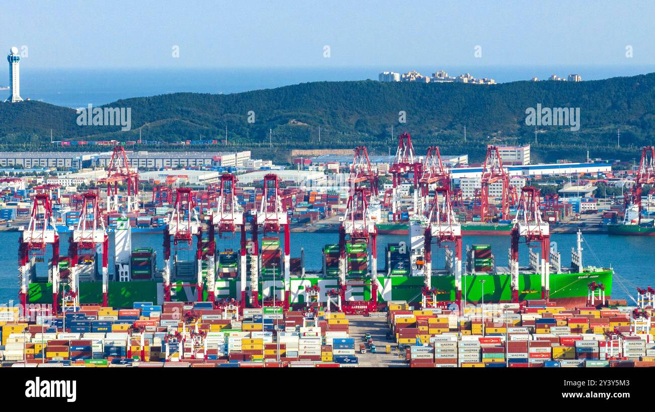 QINGDAO, CHINA - SEPTEMBER 15, 2024 - EVER AEON, the world's largest ...