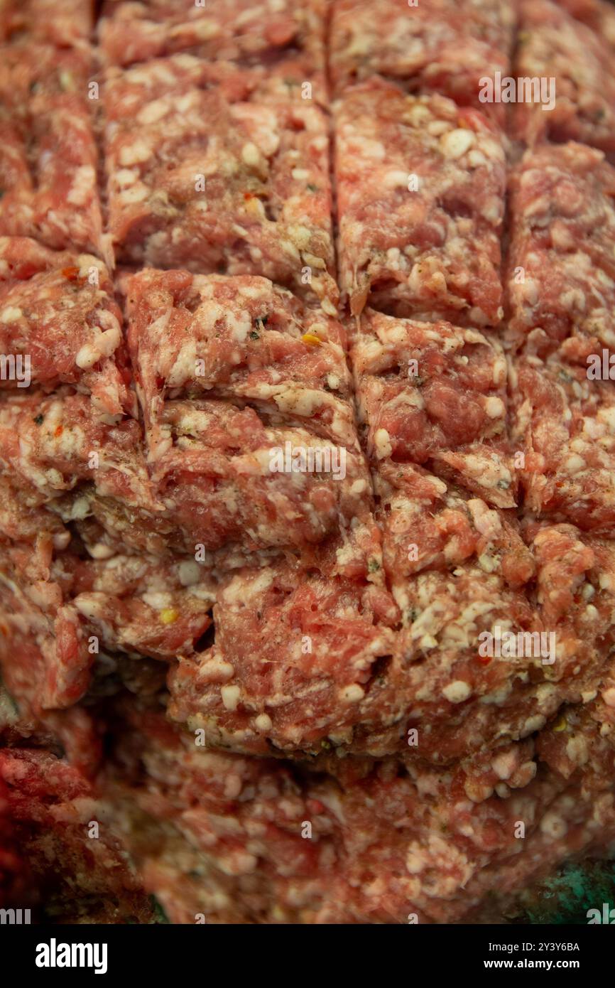 Pork Country Sausage at a butcher shop Stock Photo - Alamy