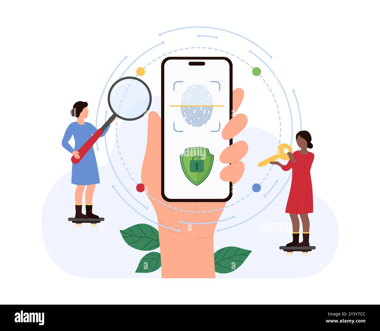 Biometric identification, unique fingerprint scan for authentication ...