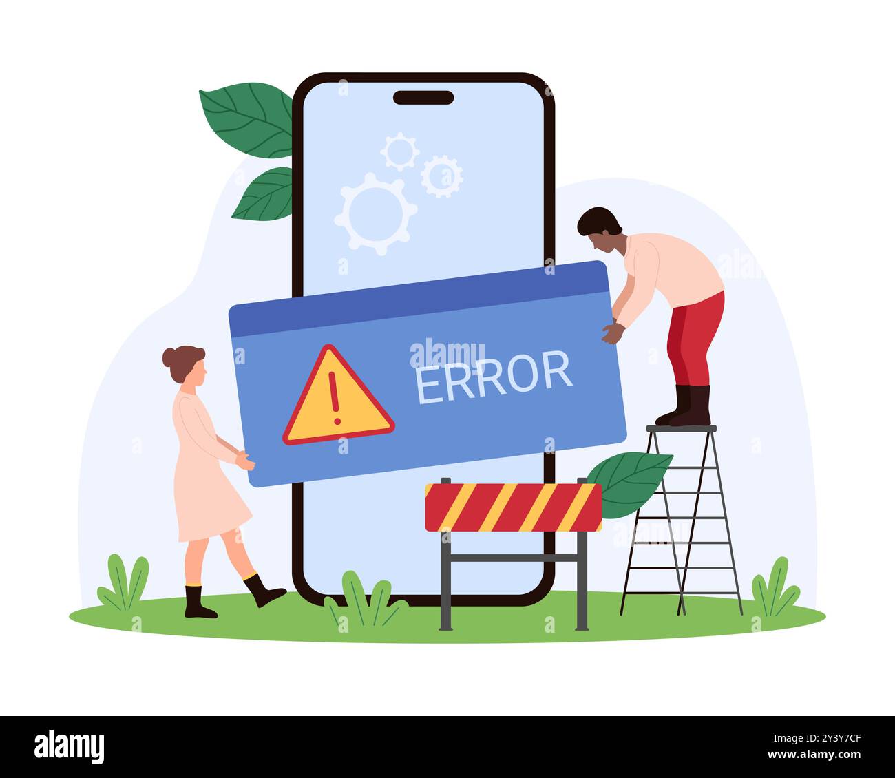 Service unavailable warning notification system hi-res stock photography and images - Alamy