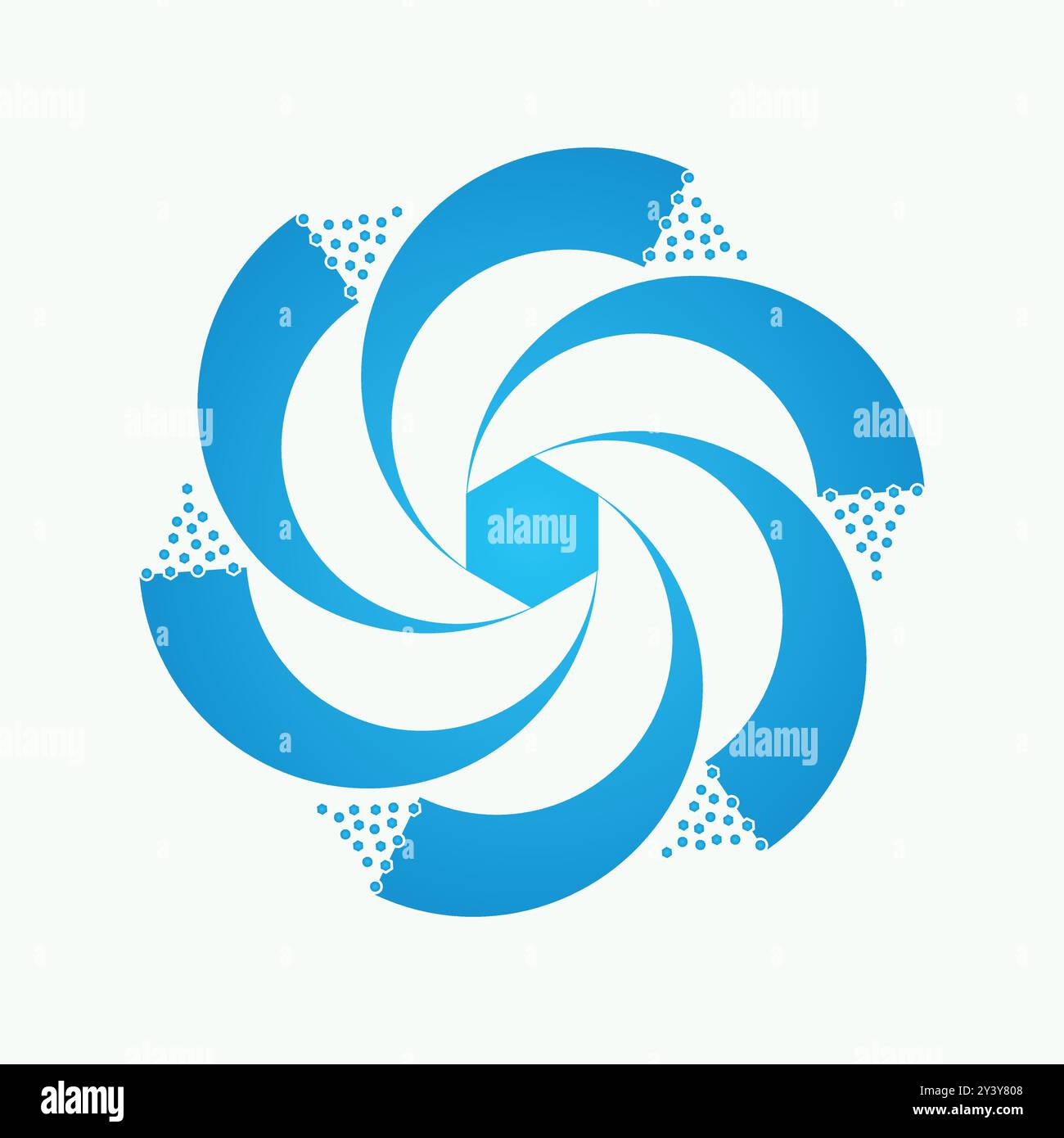 Modern communication and technology and data science circle Logo Stock ...