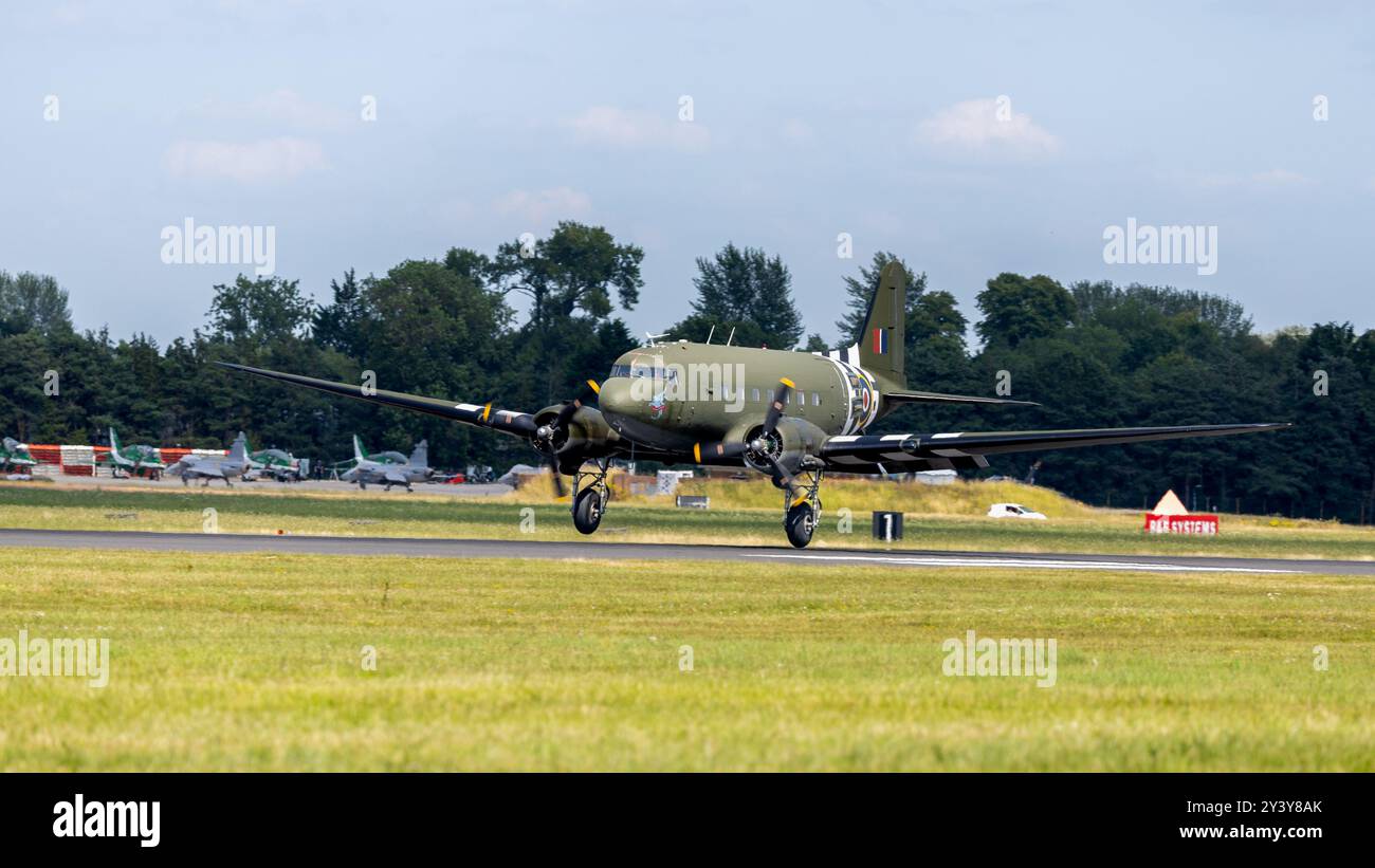 Douglas C-47 Skytrain, arriving at RAF Fairford to take part in the ...