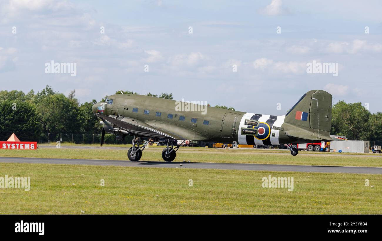 Douglas C-47 Skytrain, arriving at RAF Fairford to take part in the ...