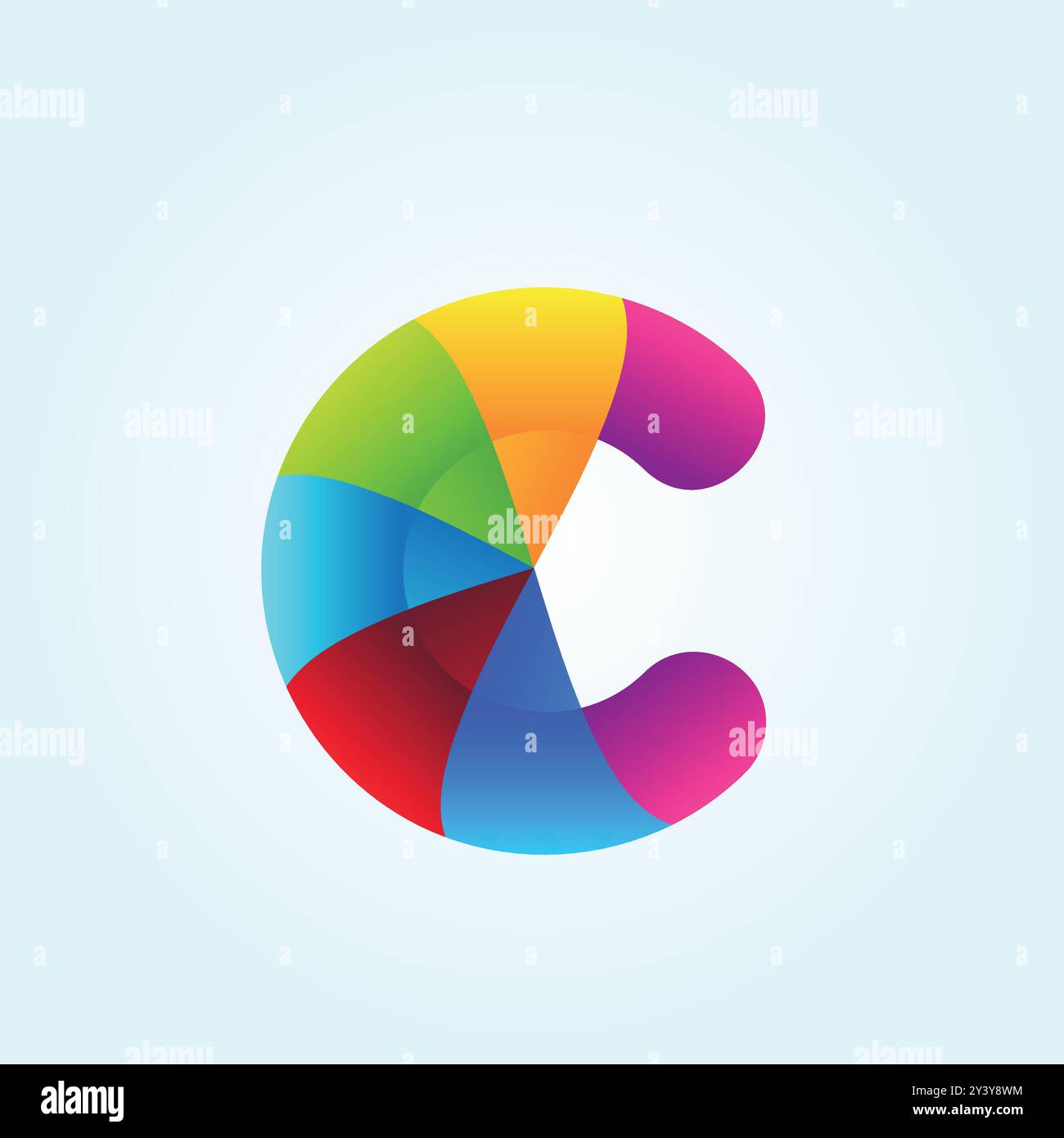 Colorful Letter C Logo Design Stock Vector Image & Art - Alamy