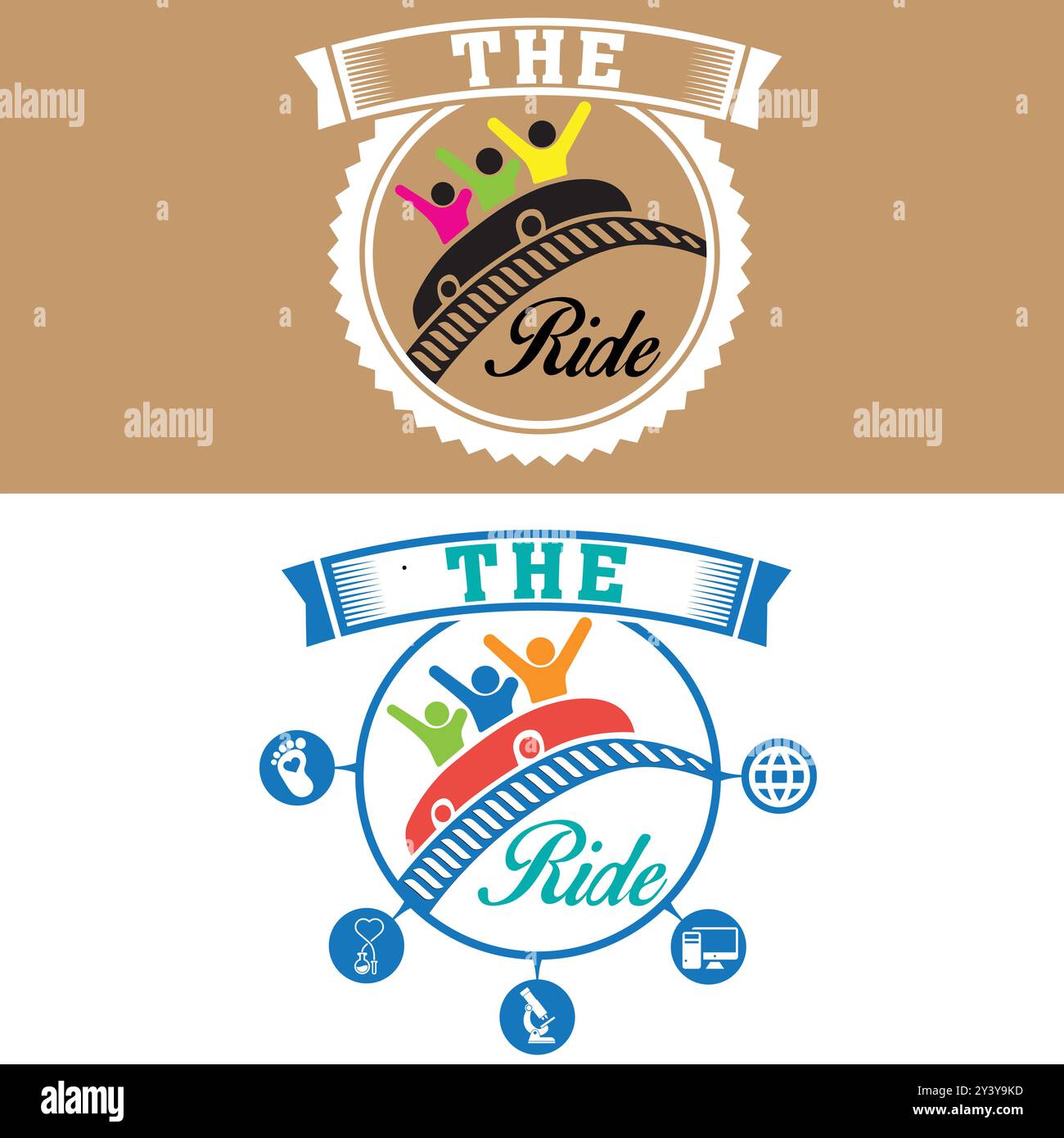 Funny Riding for Kids Logo design Stock Vector Image & Art - Alamy