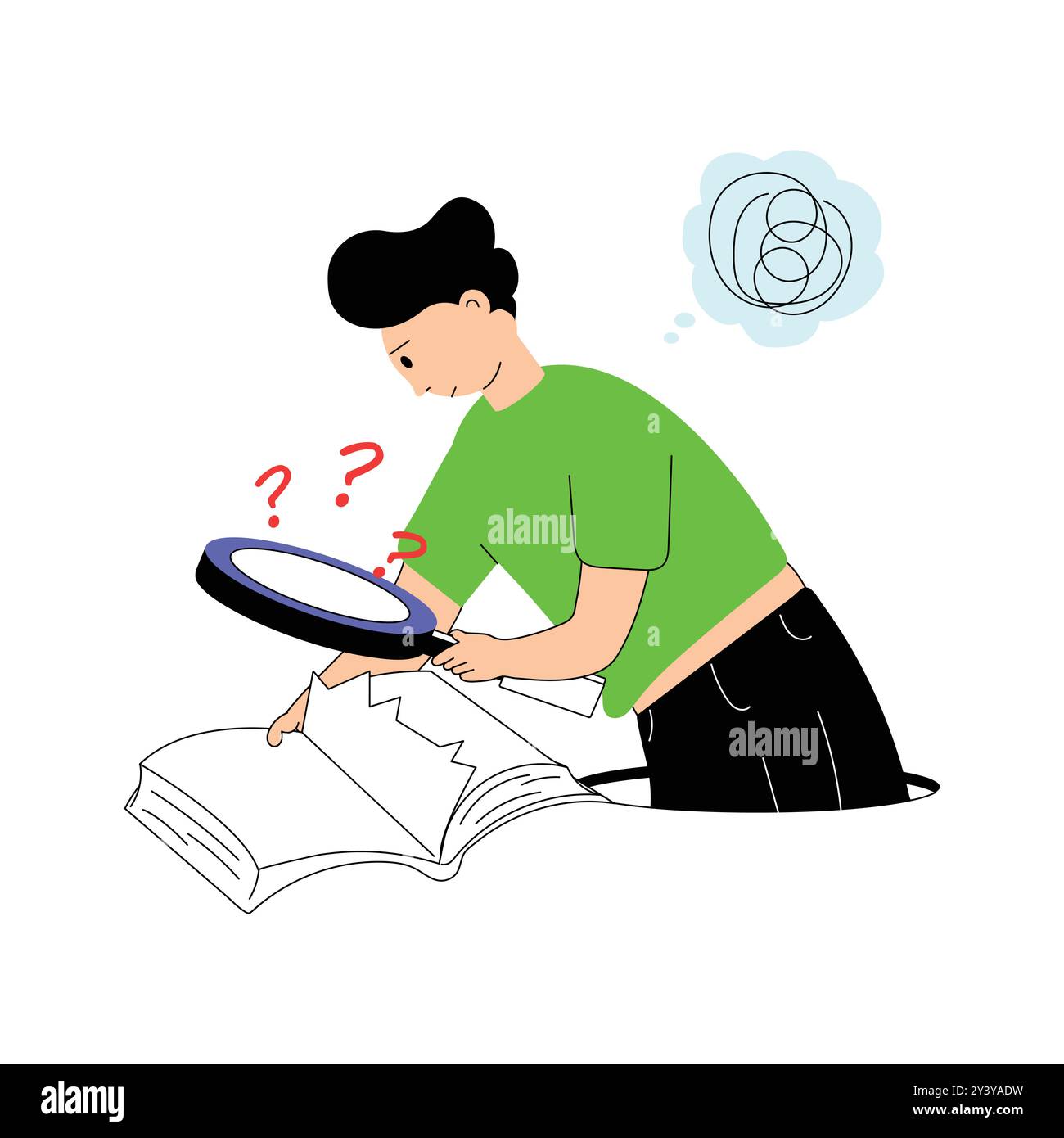 A student reading and preparing for exams Stock Vector Image & Art - Alamy