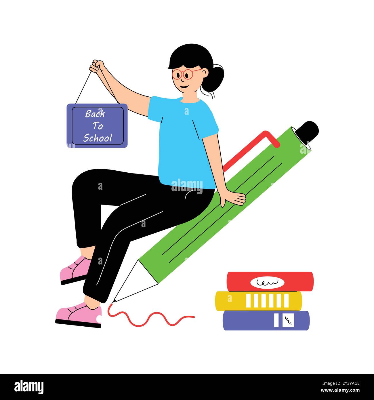 Late for school Stock Vector Images - Alamy