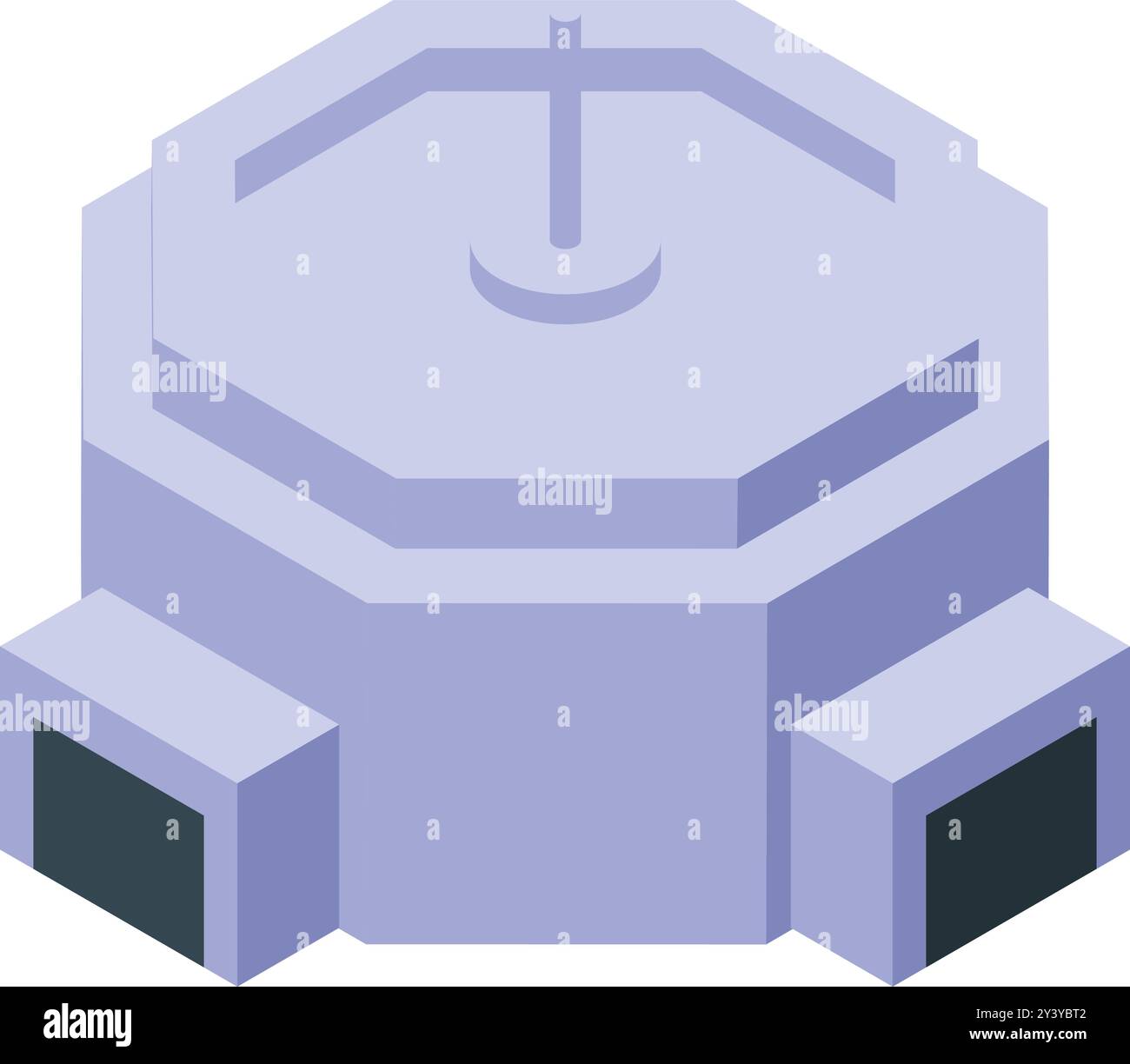 Military base with antenna is receiving and transmitting signals for ...