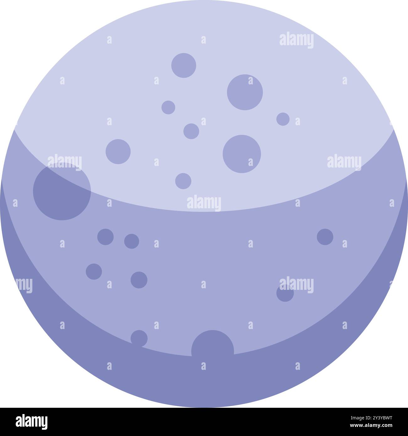 Cartoon moon is showing a lot of craters from meteor impacts Stock ...