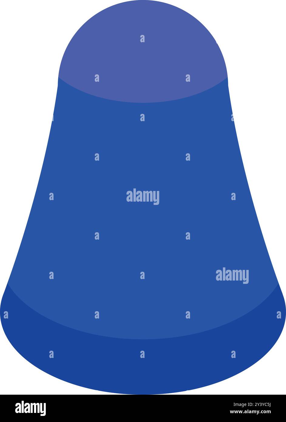 This minimalist illustration features a blue conical gradient filling ...