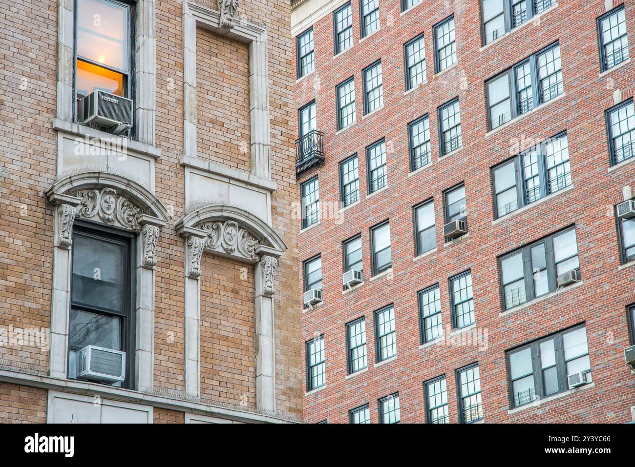 Facade of Old Brick Buildings near East 86th Street, New York City ...