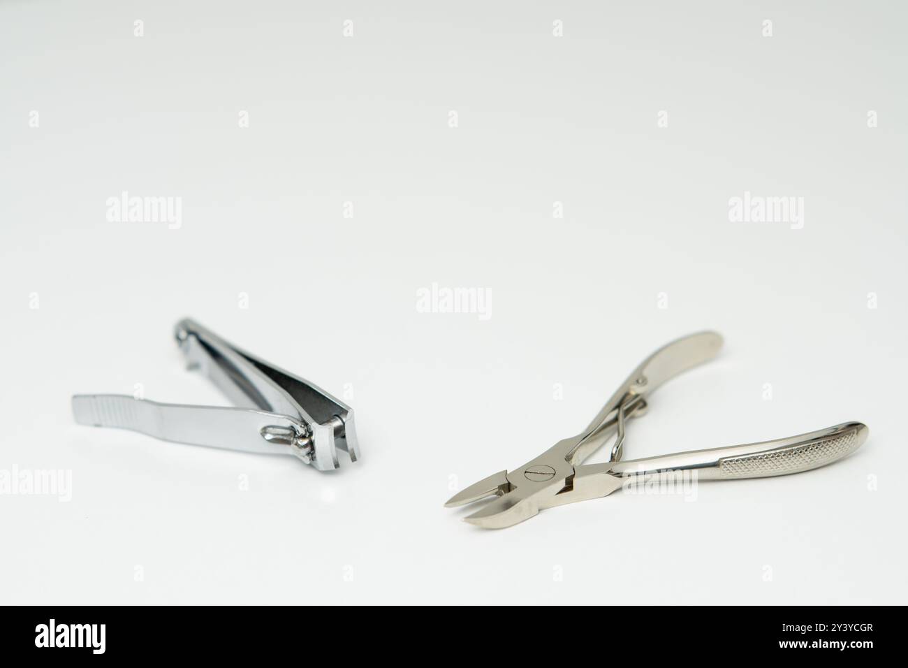 Two types of nail clipper plier type and compound lever type Stock ...