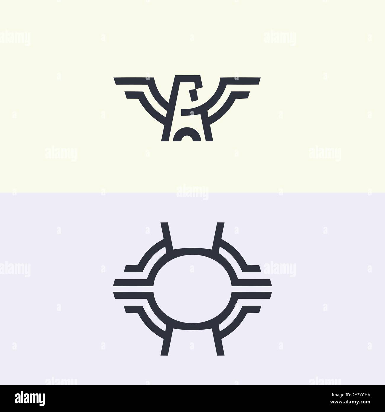 Abstract bird design. Creative eagle line symbol Stock Vector Image ...