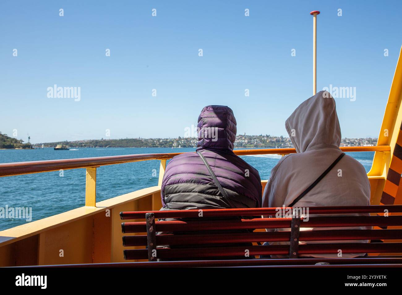 Passengers onbard the Manly ferry in Sydney, Australia Stock Photo - Alamy