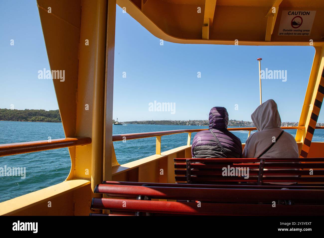 Passengers onbard the Manly ferry in Sydney, Australia Stock Photo - Alamy