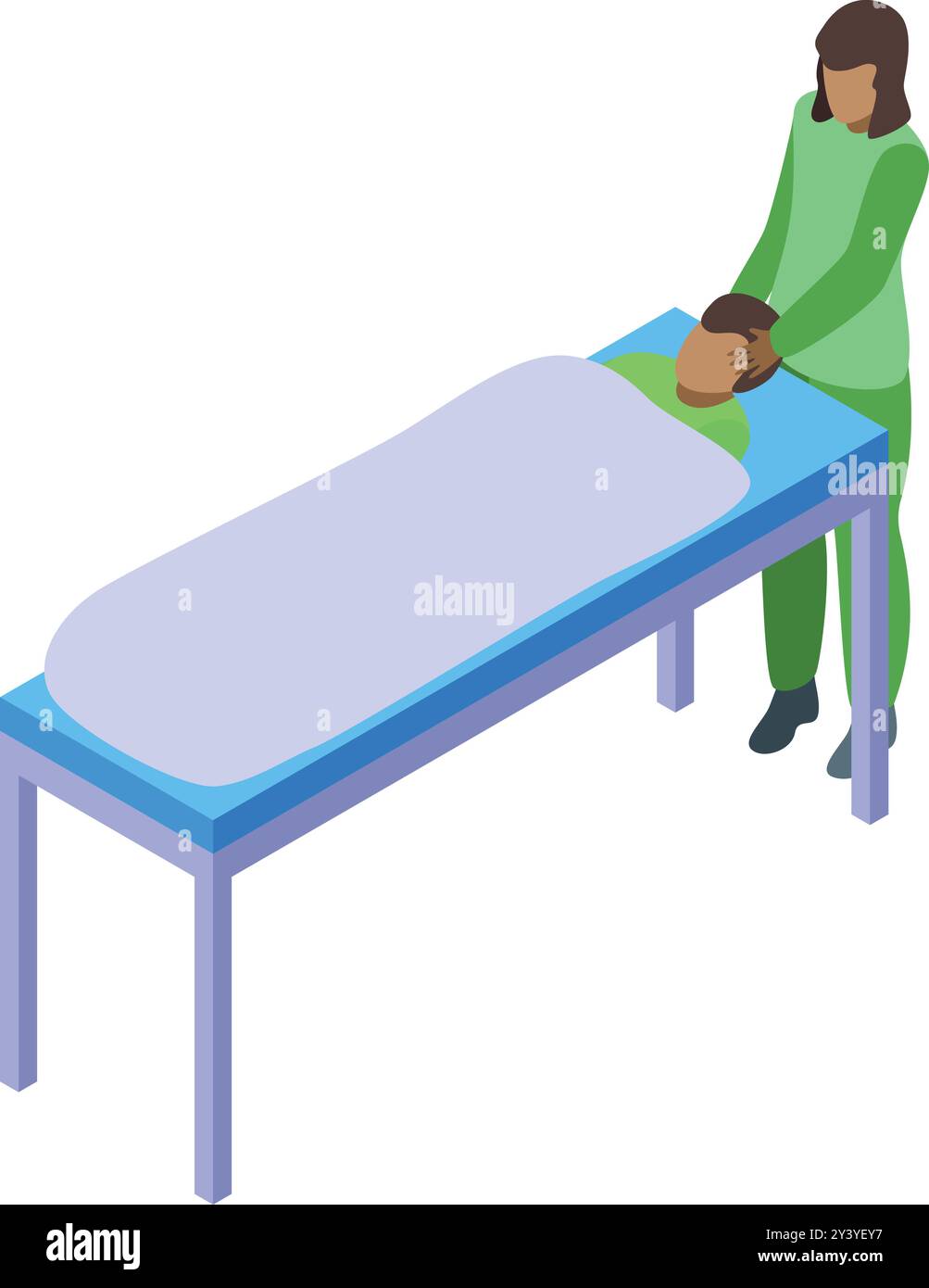 Chiropractic treatment doctor giving patient Stock Vector Images - Alamy