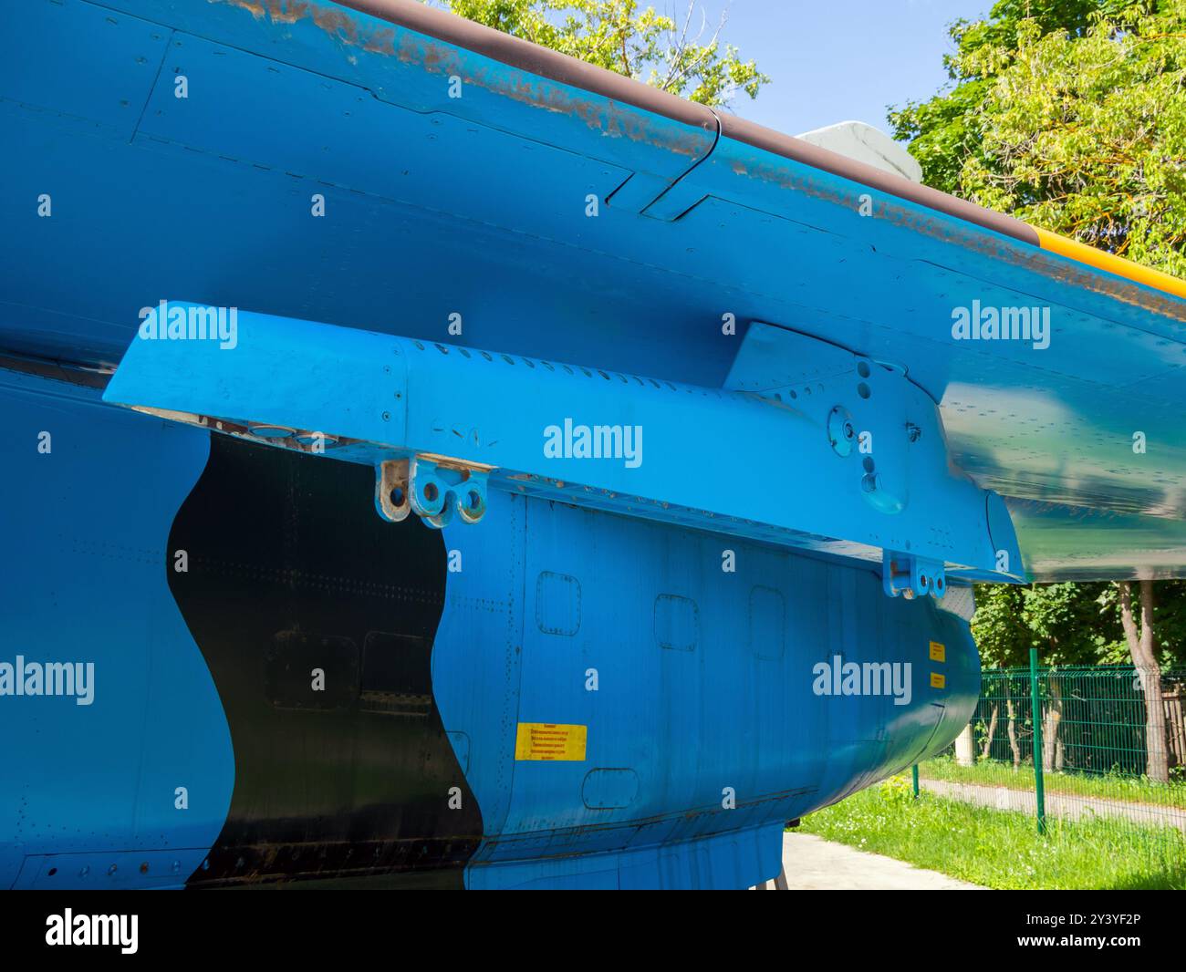 Dubna, Russia - August 22, 2023: Pylon for hanging weapons under the ...