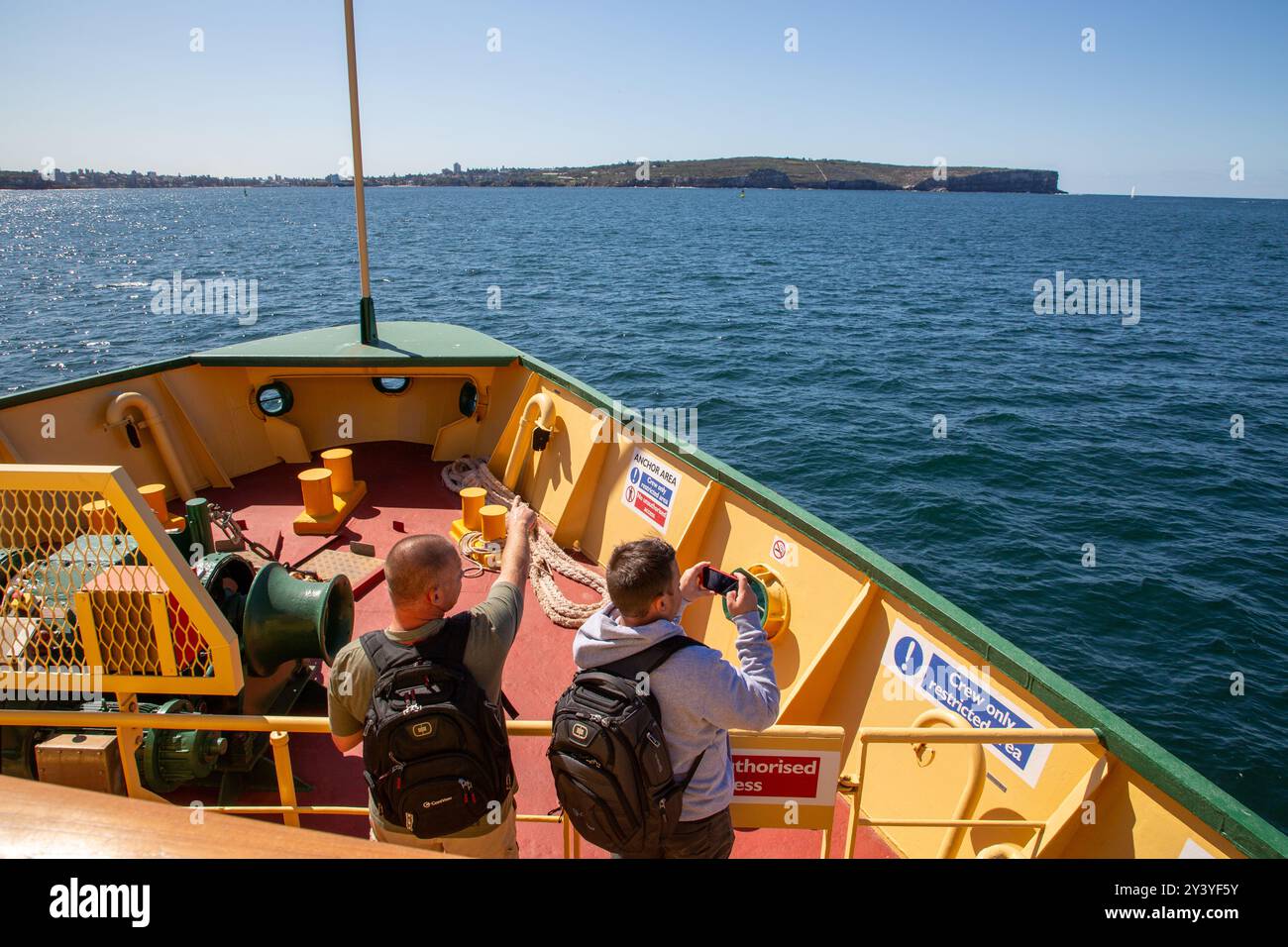 Passengers onbard the Manly ferry in Sydney, Australia Stock Photo - Alamy