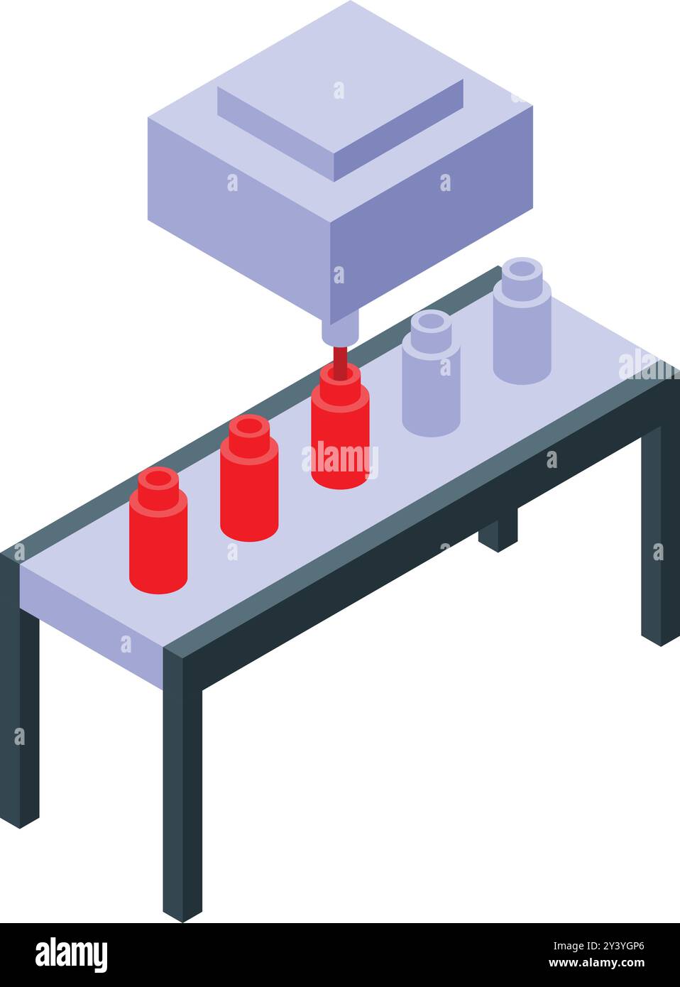 Automatic 3d printer creating objects from red plastic filament on ...