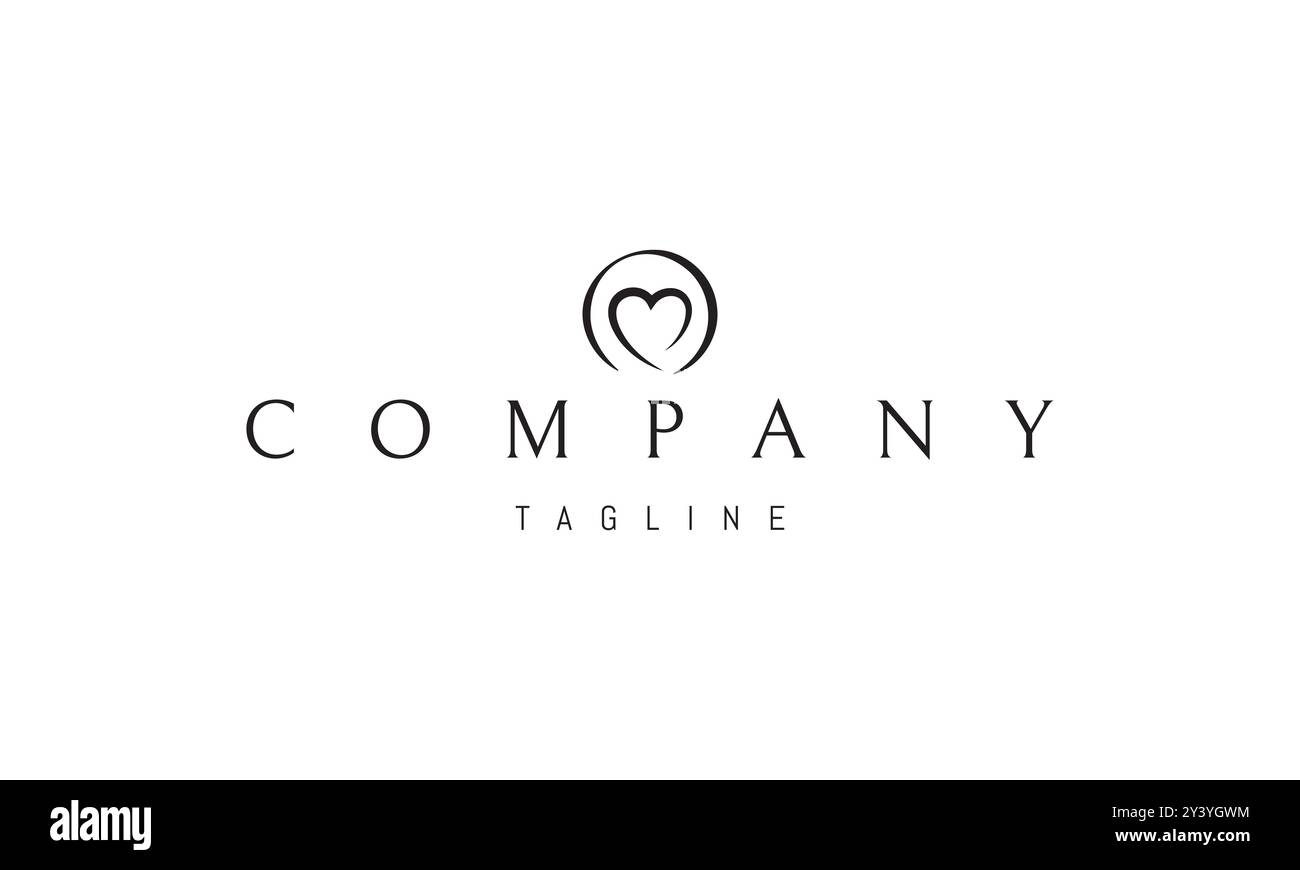 Vector logo with an abstract image of a heart in a circle Stock Vector ...