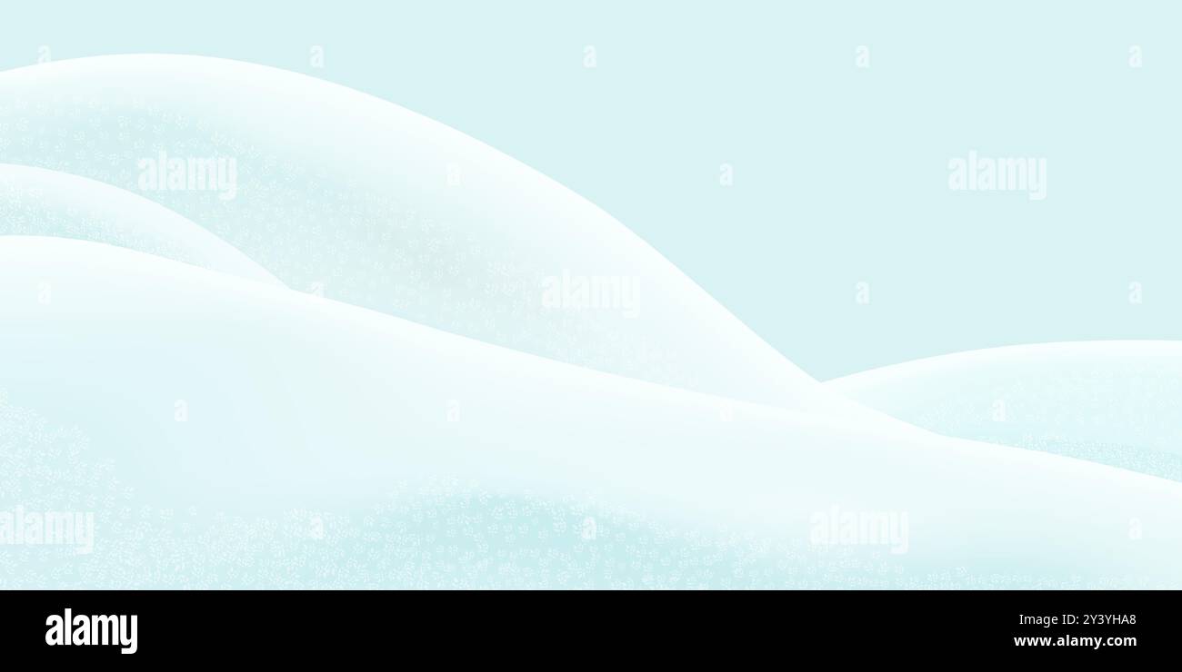 Snowdrifts. Sparkling fluffy white snowy hills. Realistic 3d vector ...