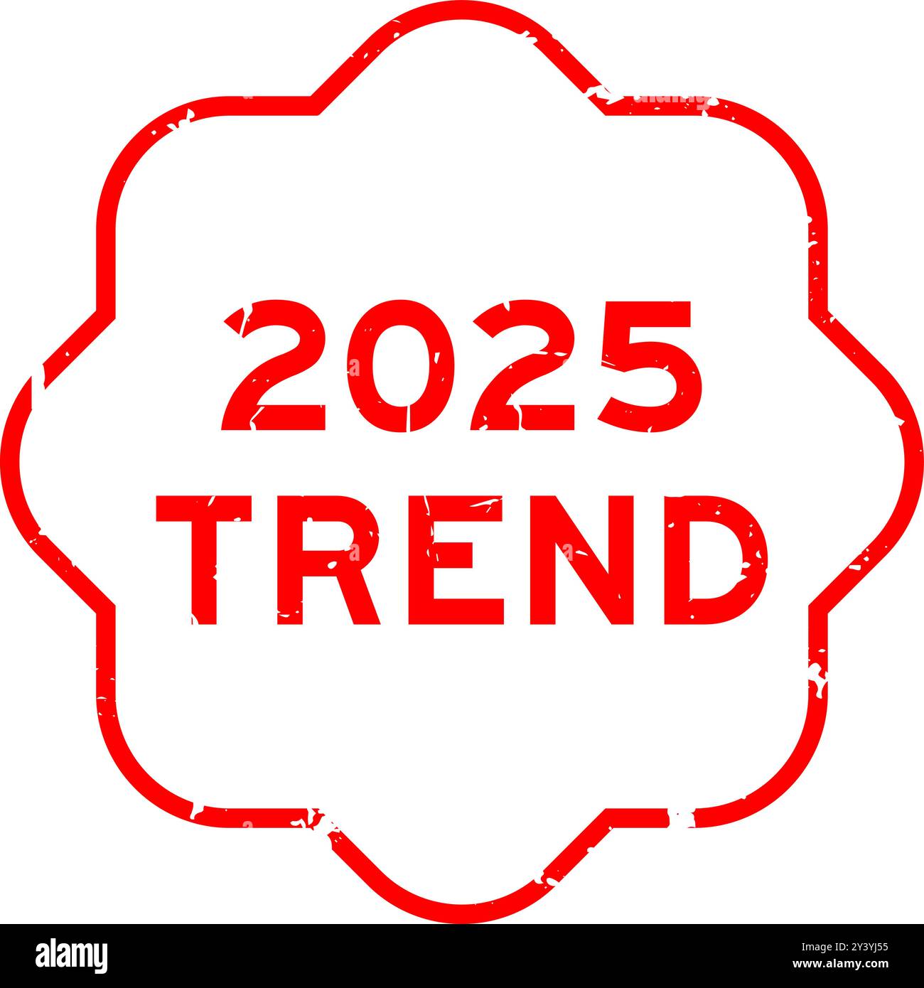 Grunge red 2025 trend word rubber seal stamp on white background Stock Vector Image & Art - Alamy