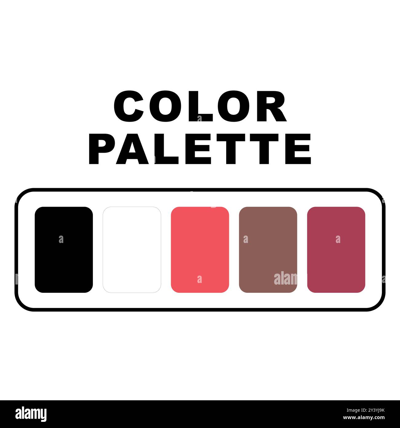 Vector Illustration With Palette Color Matching Palette Fashion Trend Color Guide Palette Rgb
