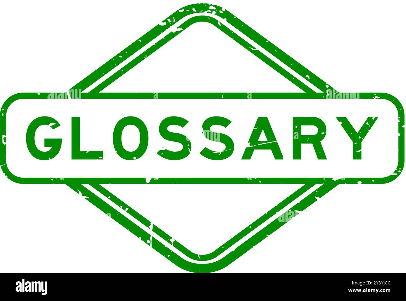 Grunge green glossary word rubber seal stamp on white background Stock Vector Image & Art - Alamy