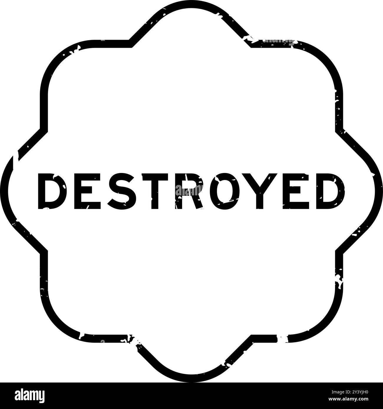 Grunge black destroyed word rubber seal stamp on white background Stock ...