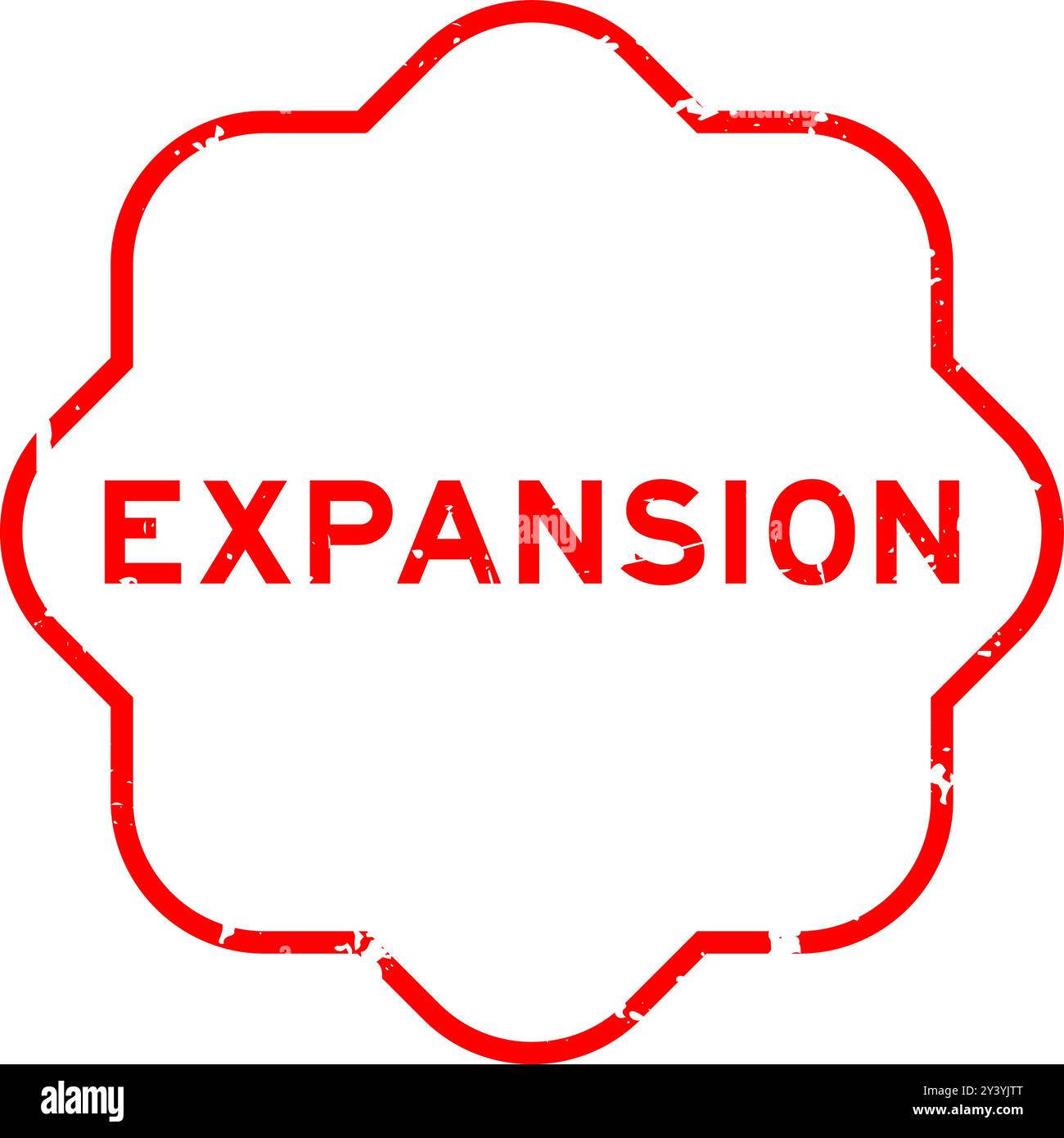 Grunge red expansion word rubber seal stamp on white background Stock ...
