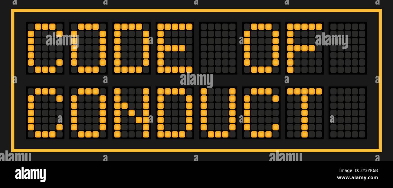 Orange color led banner in word code of conduct on black background ...