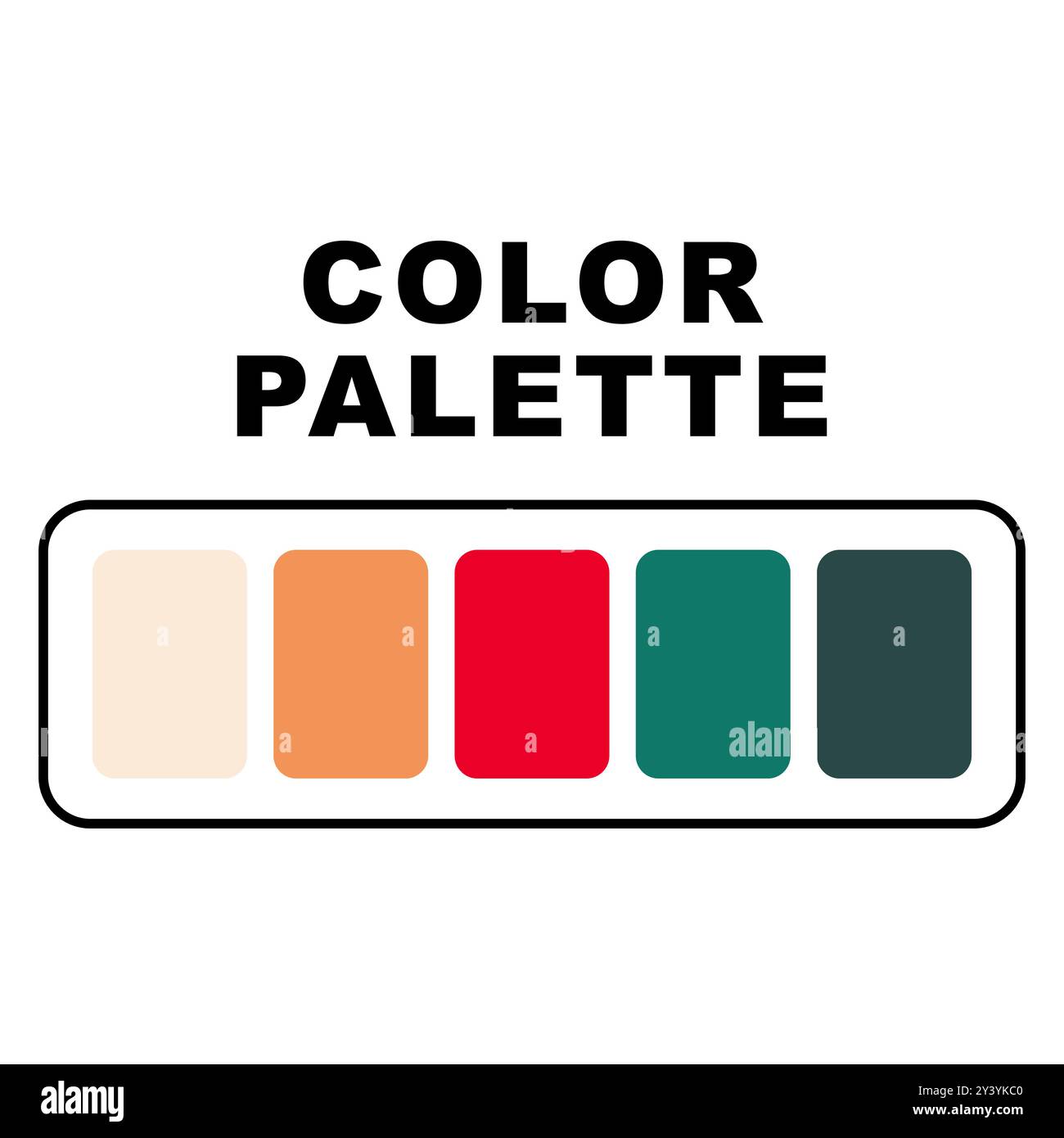 Vector illustration with palette. Color matching palette. Fashion Trend ...