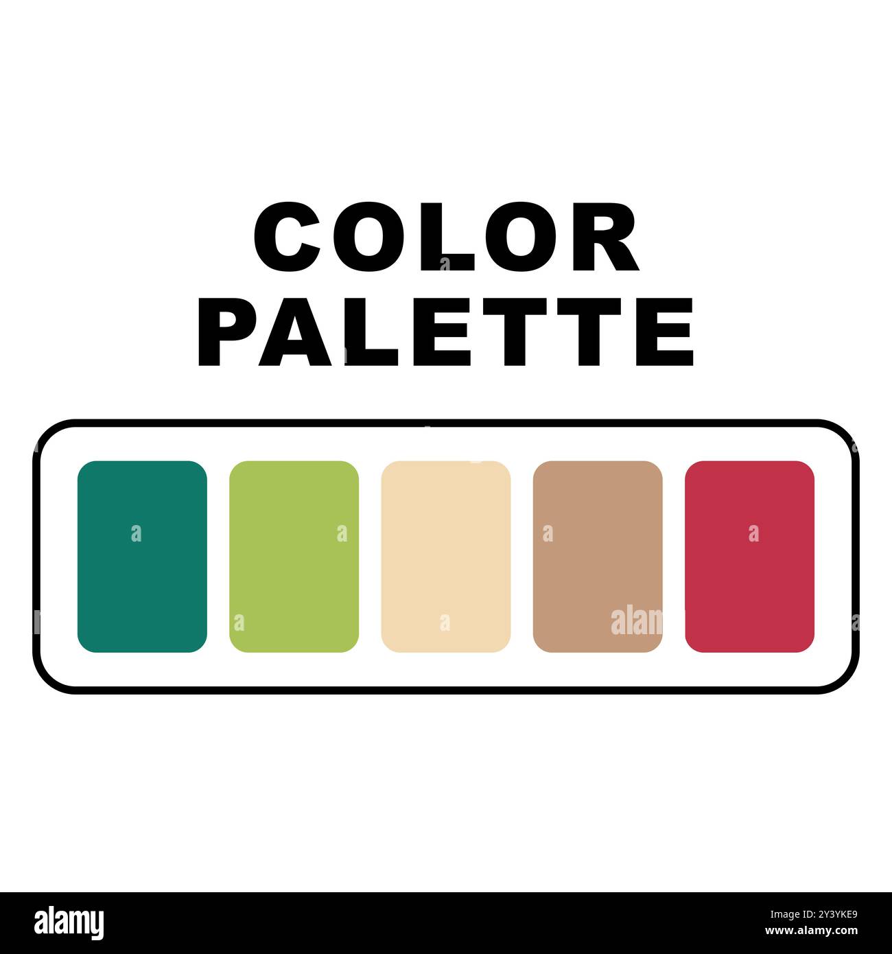 Vector illustration with palette. Color matching palette. Fashion Trend ...