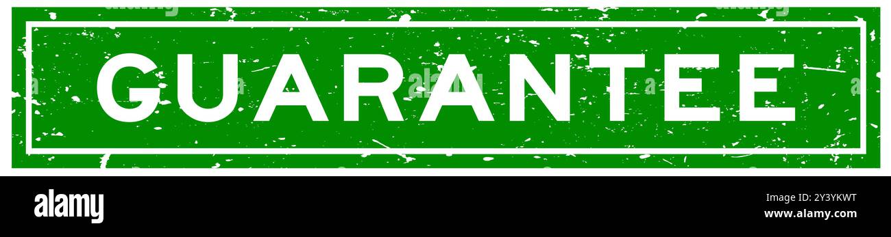 Grunge green guarantee word square rubber seal stamp on white background Stock Vector Image ...