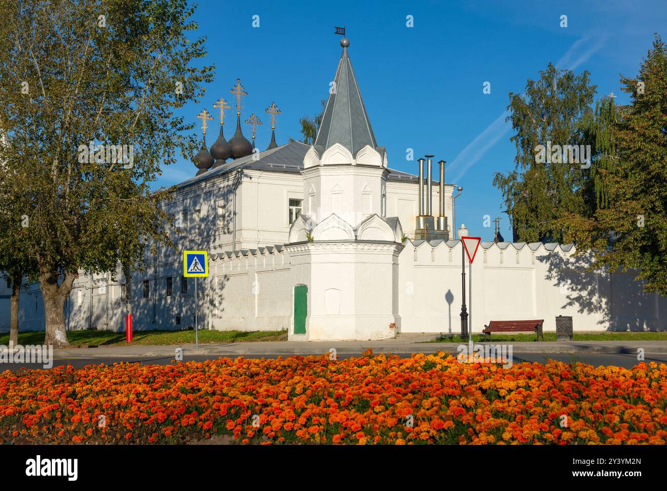 At the walls of the ancient Trinity Monastery. Murom, Vladimir region ...