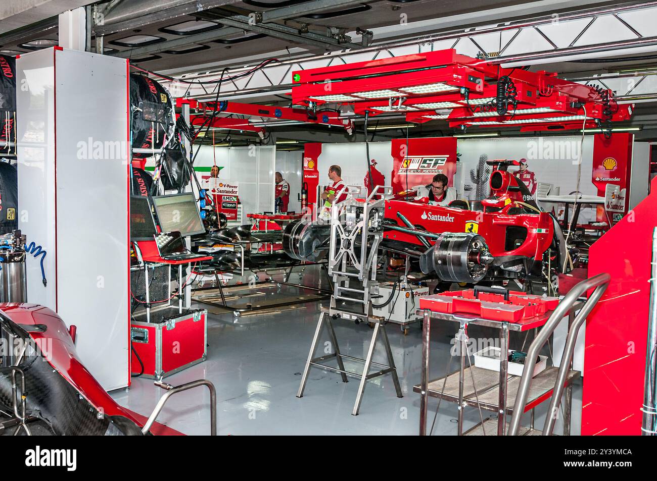 ferrari,pit lane,Formula 1, Hockenheimring, Hockenheim, Germany, Europe ...