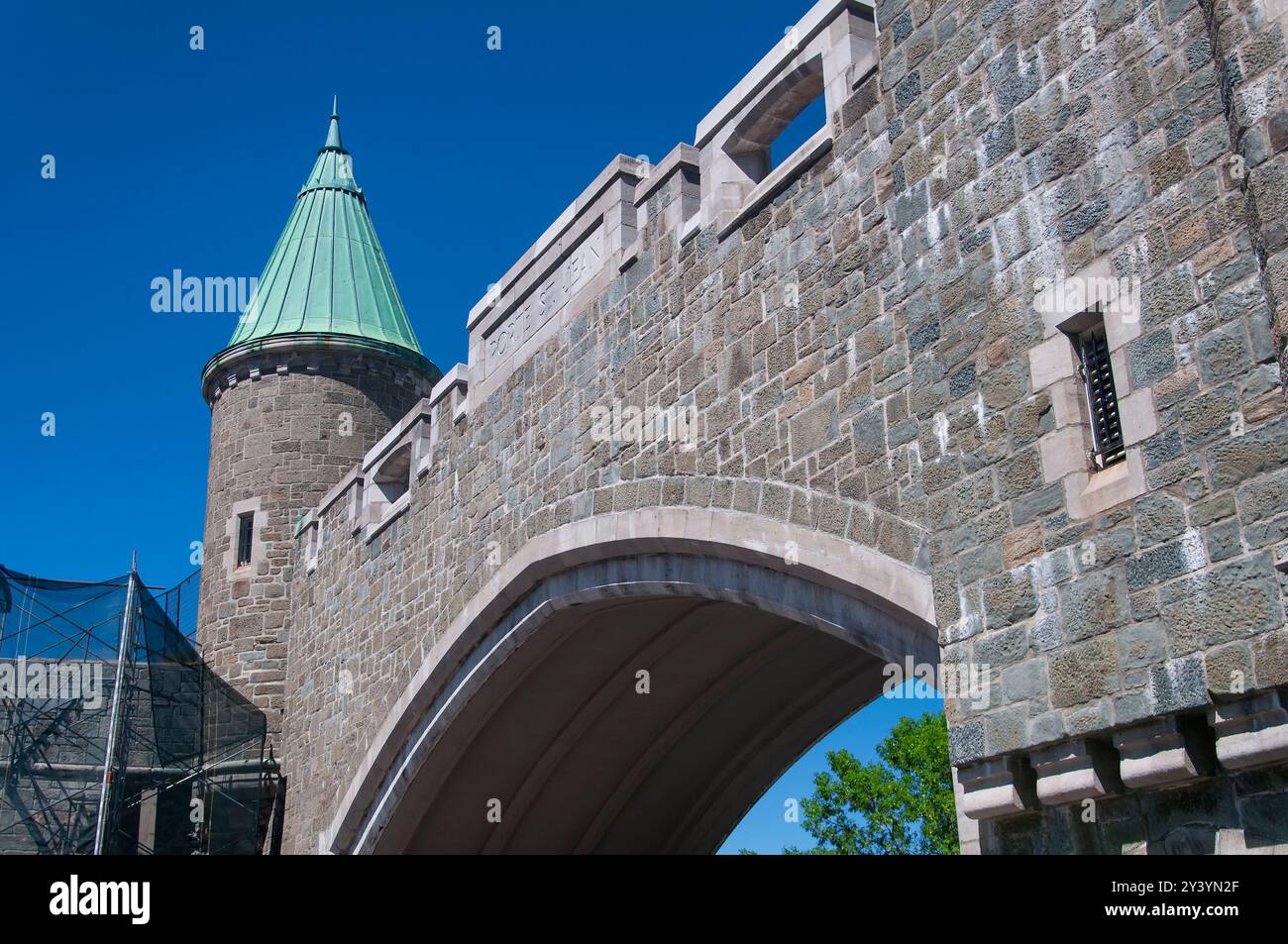 the historic porte st jean gate into the old area of Quebec City Canada ...