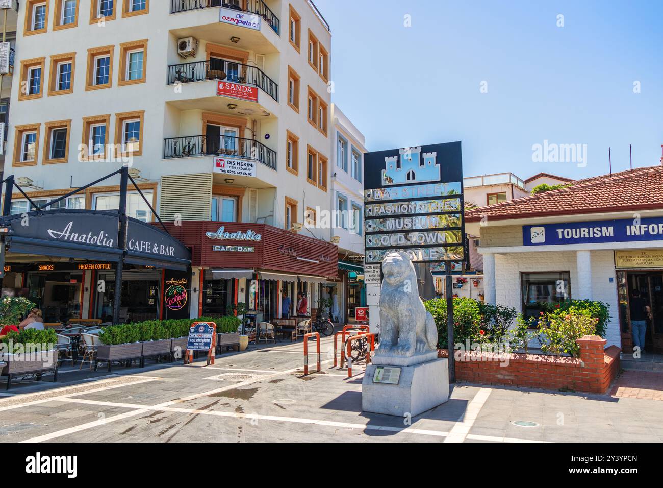 Cityscape of Marmaris, historic port city and tourist resort on the ...