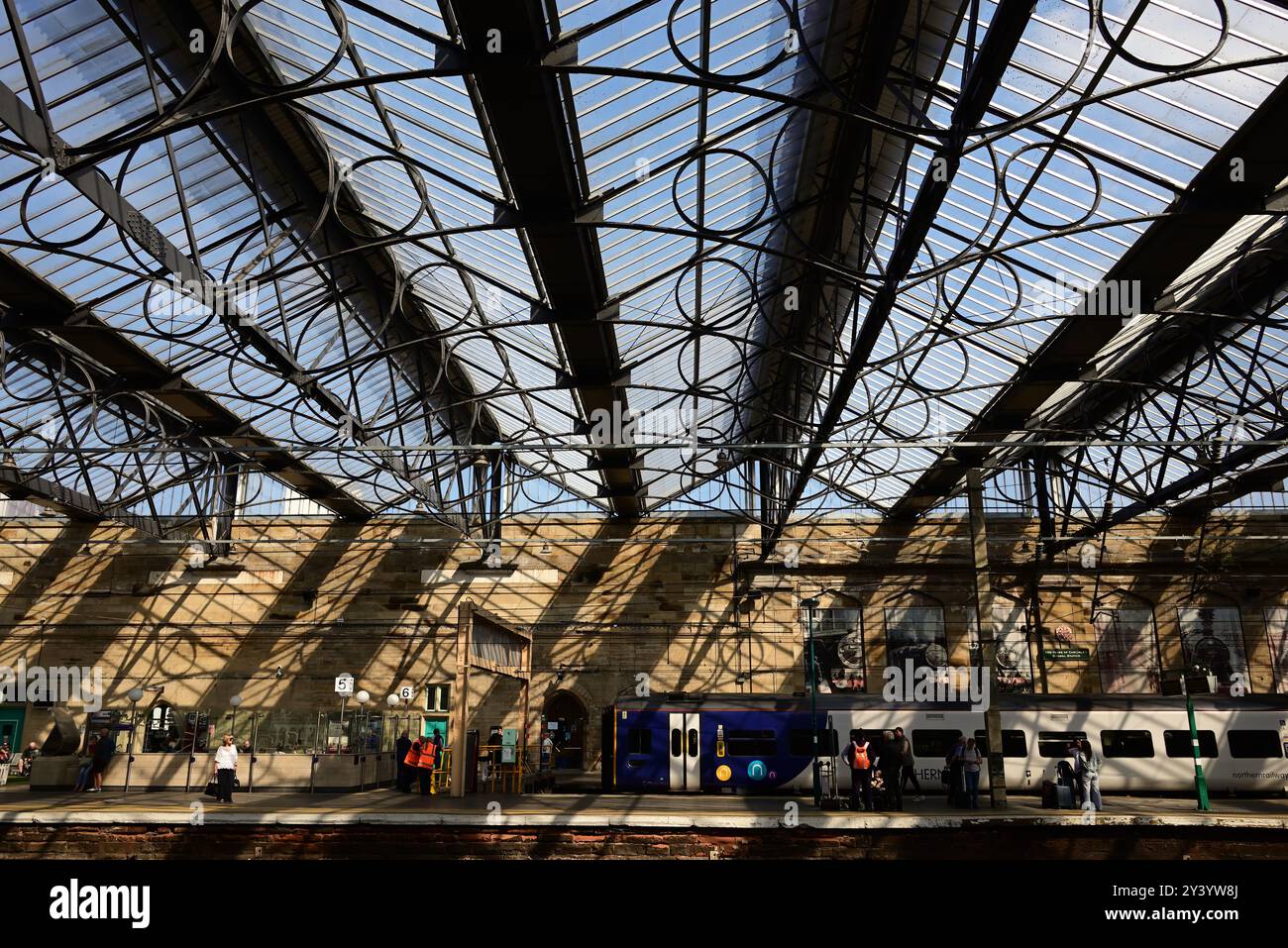 The train shed roof at Carlisle Citadel station (refurbished in 2015 ...