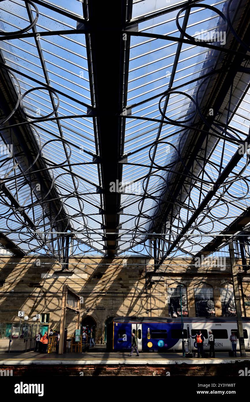The train shed roof at Carlisle Citadel station (refurbished in 2015 ...