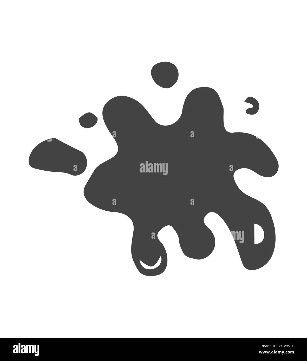 Doodle paint blot. stain of paint with splashes Stock Vector Image ...