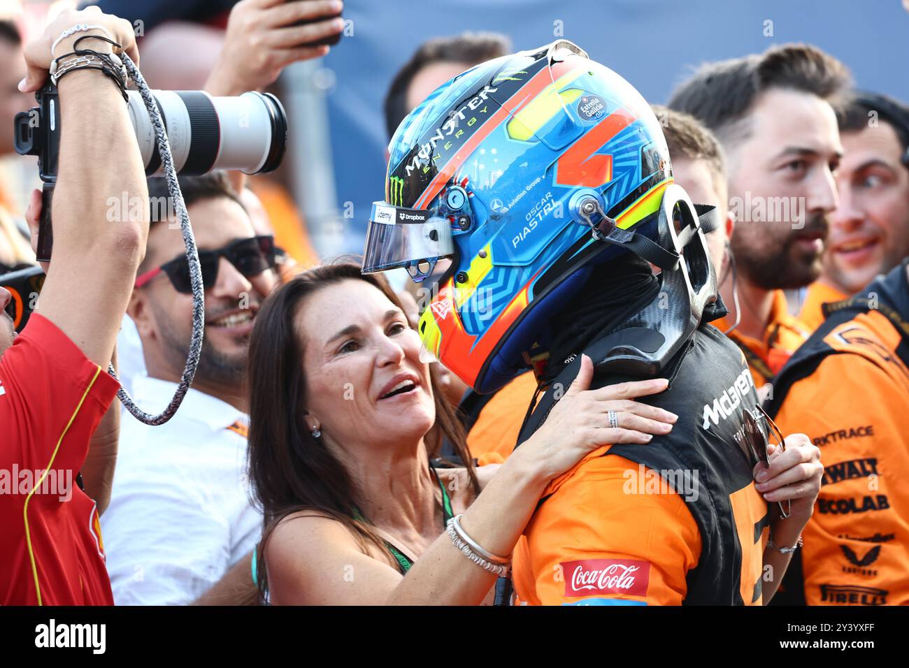 Baku, Azerbaijan. 15th Sep, 2024. Race winner Oscar Piastri (AUS ...