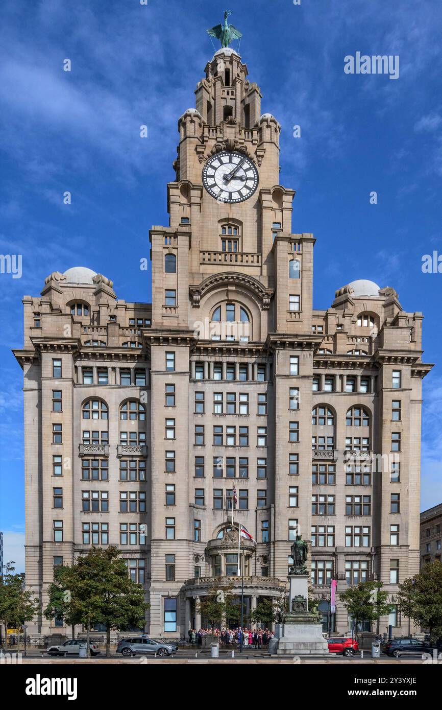 THe Royal Liver building on the Liverpool pierhead waterfront. One the ...