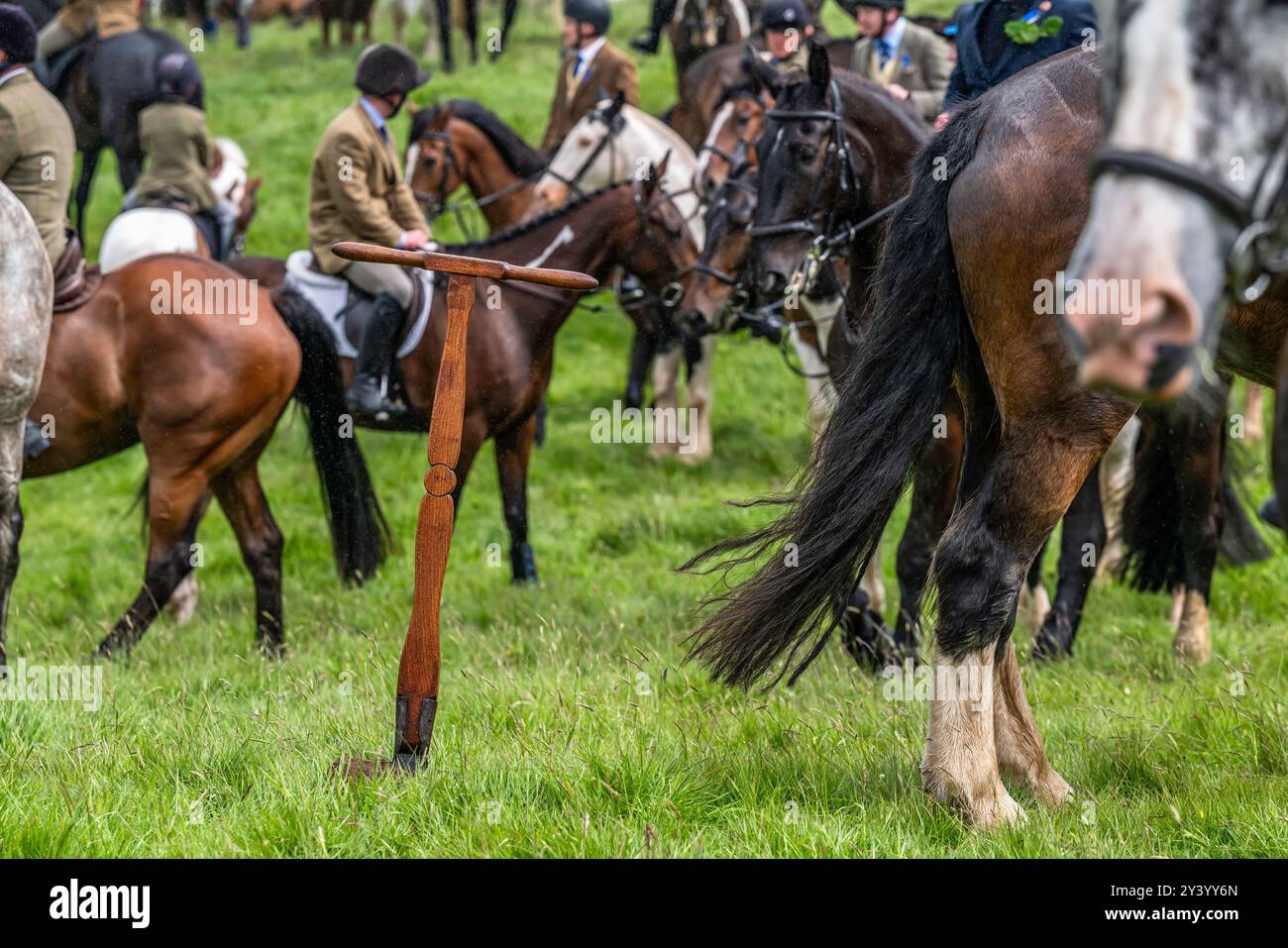 Hawick, Scottish Borders, Scotland, UK. 7th June 2024. The spade where ...
