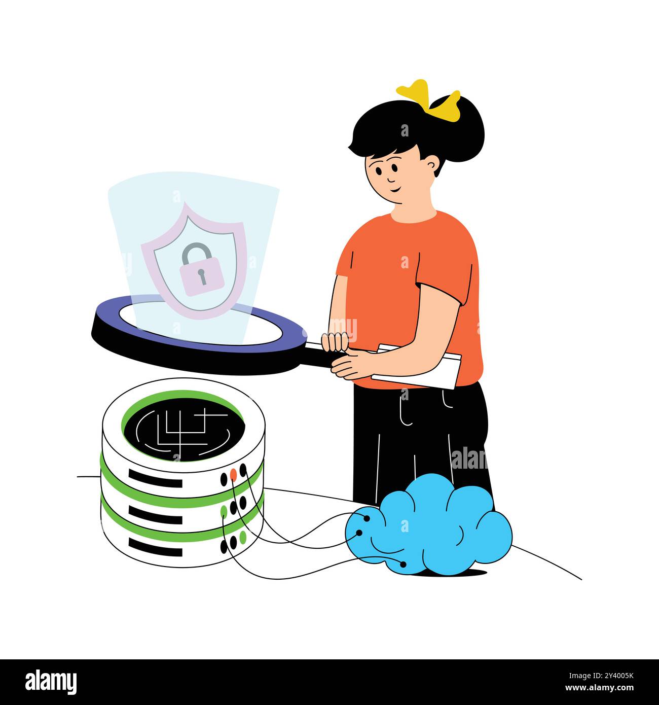 Take a look at this creatively designed server protection illustration ...